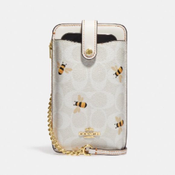 Coach | Bags | Coach Phone Crossbody In Signature Canvas With Bee Print ...